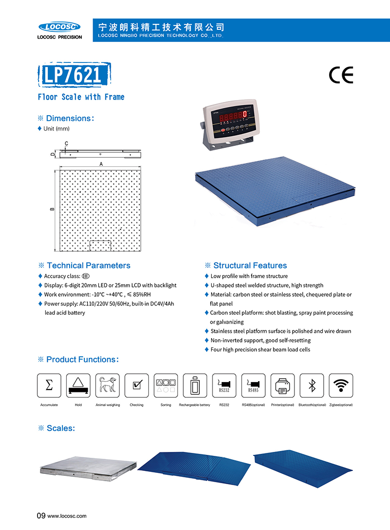LP7621 Floor Weighing Scale with Frame - Buy Weighing Scale, weighing ...